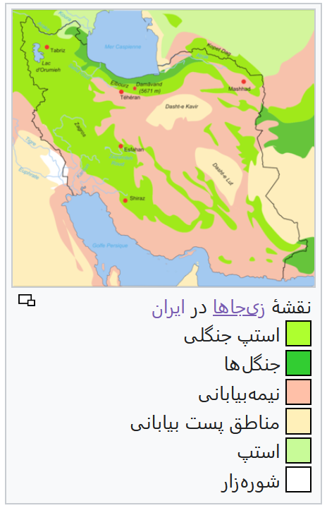 جغرافیای میوه‌های جنگلی - سرباغ